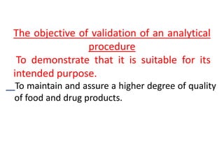 Analytical Method Validation | PPTX