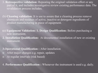 Pharmaceutical Validation | PPTX