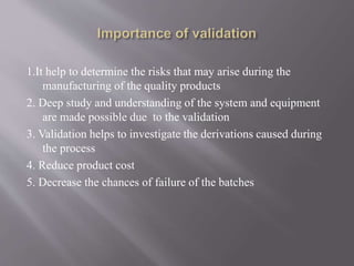 Pharmaceutical Validation | PPTX