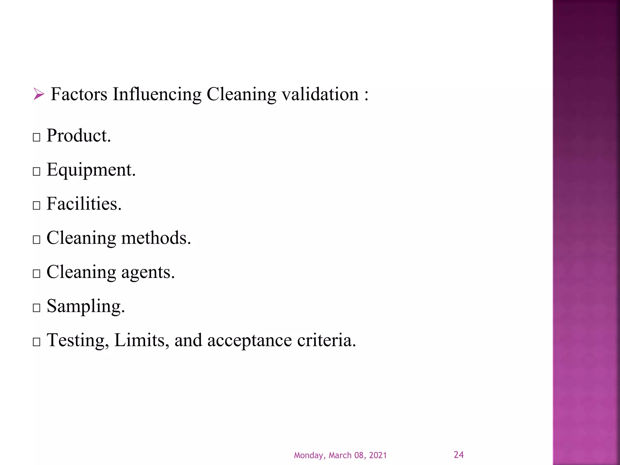 Validation (intro, scope, merits, ich, who guidelines) | PPTX