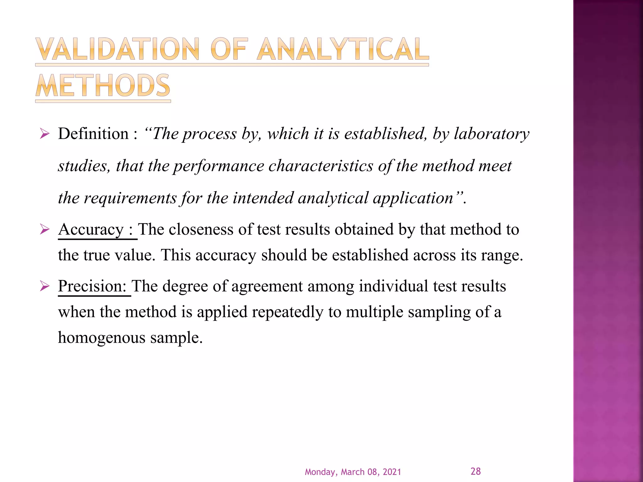 Validation (intro, scope, merits, ich, who guidelines) | PPTX