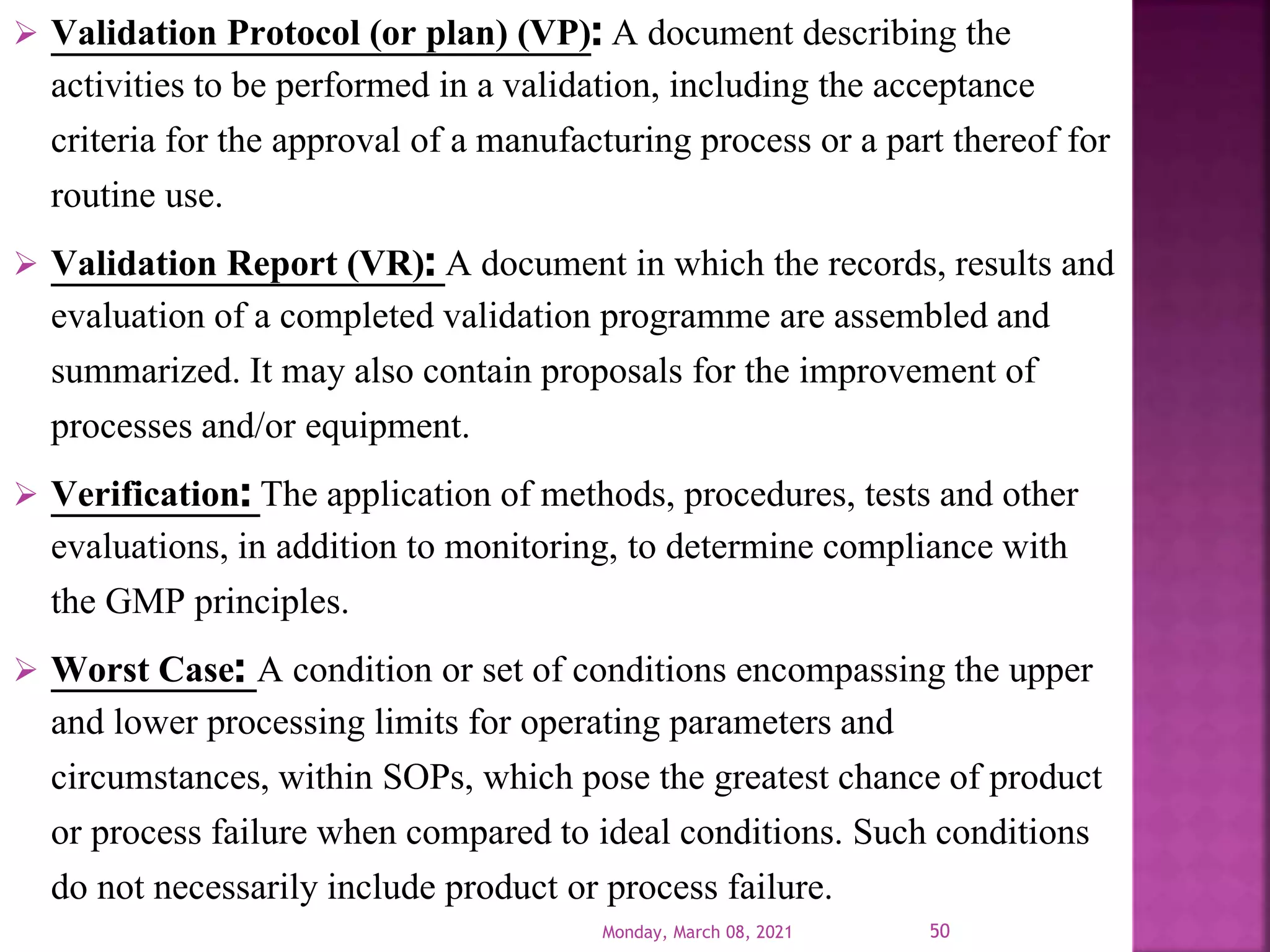 Validation (intro, scope, merits, ich, who guidelines) | PPTX | Pharmaceutical Industry | Industries