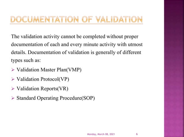 Validation (intro, scope, merits, ich, who guidelines) | PPTX | Pharmaceutical Industry | Industries