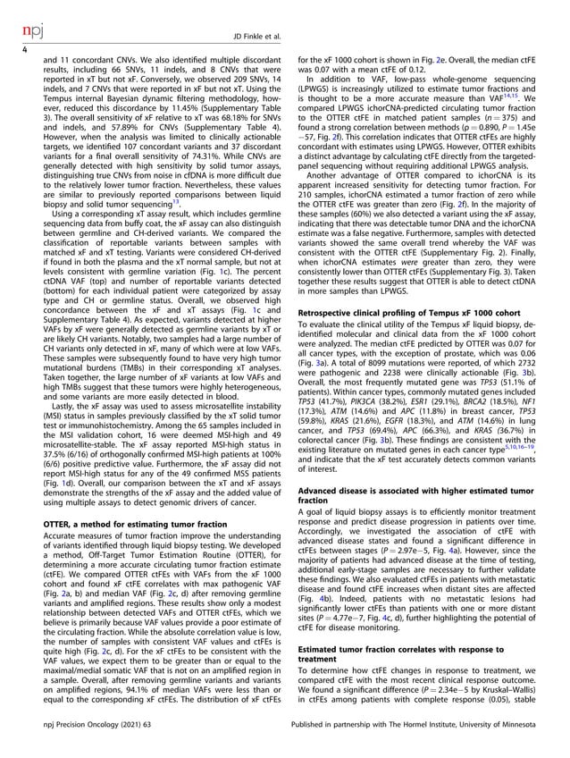 TEMPUS xT, Biópsia sólida vs TEMPUS xF, Biópsia Líquida | PDF | Cancer ...