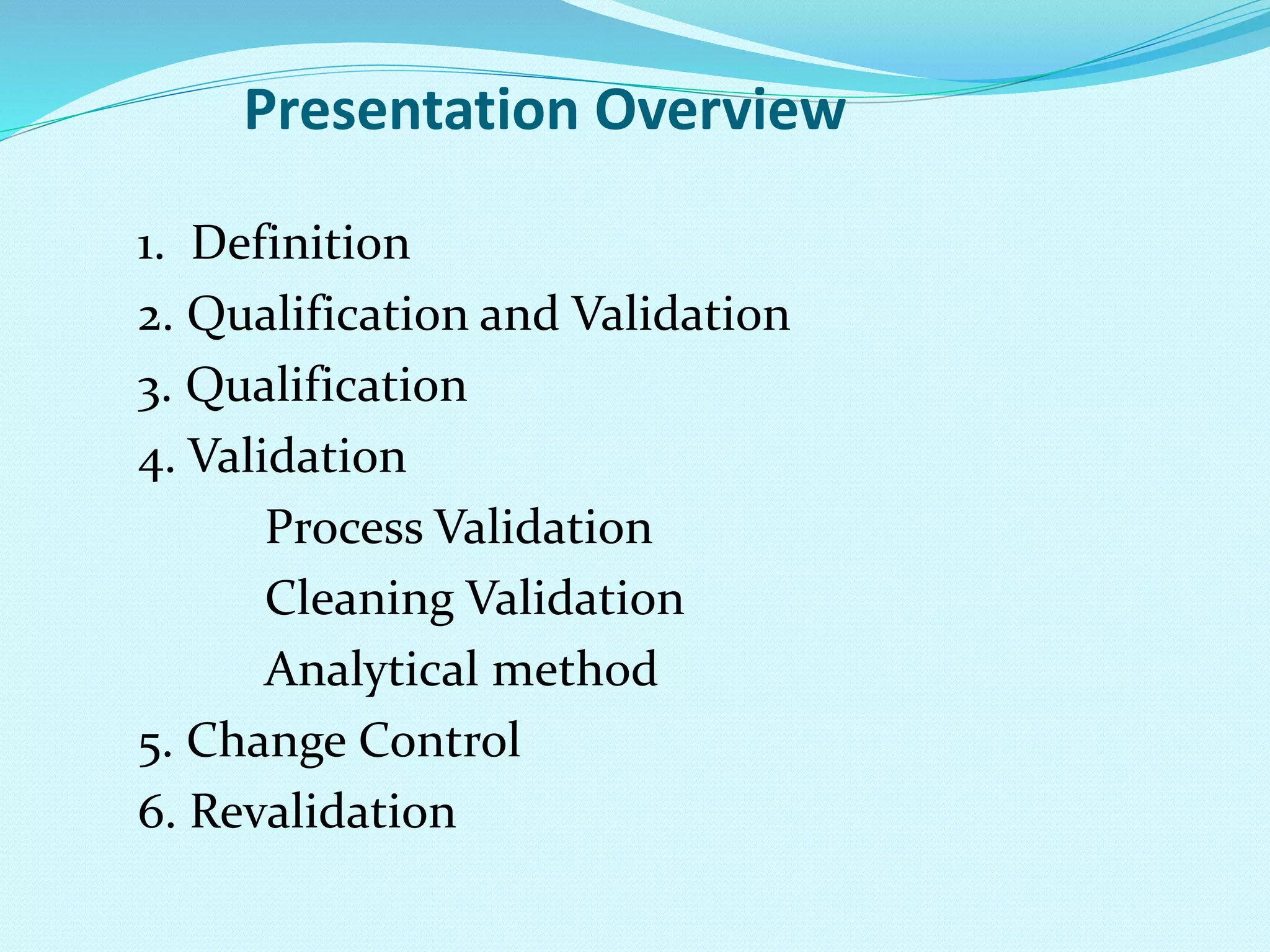 Validation master plan | PPTX