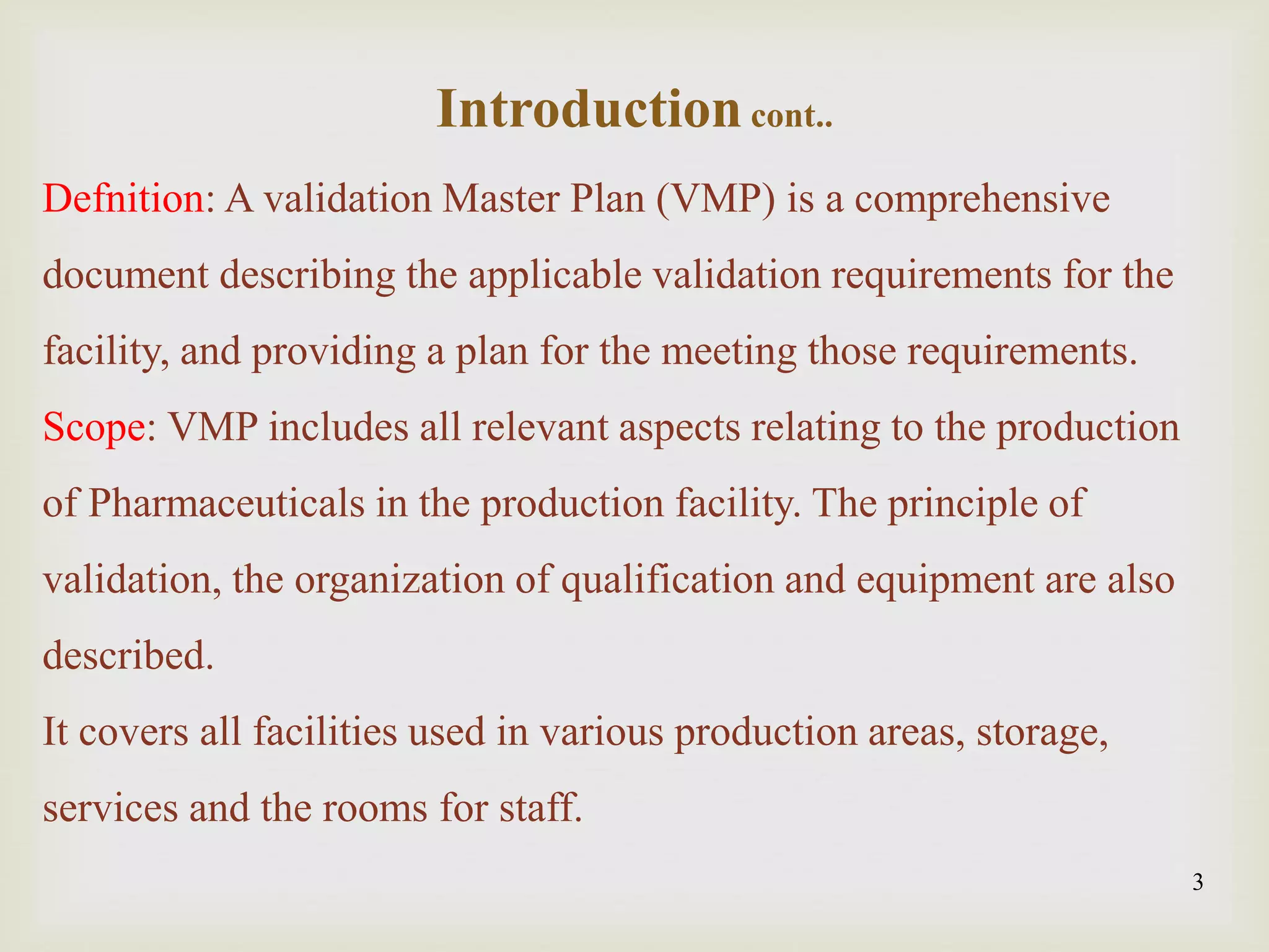 Validation master plan | PPT