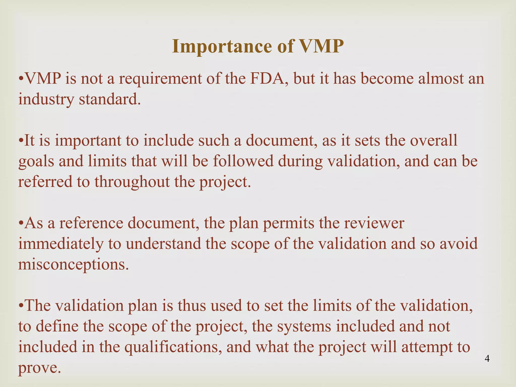 Validation master plan | PPT