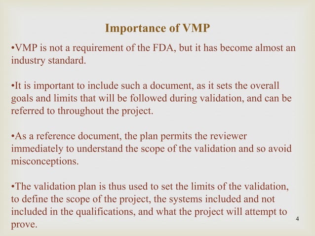 Validation master plan | PPT