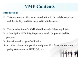 Validation master plan | PPTX