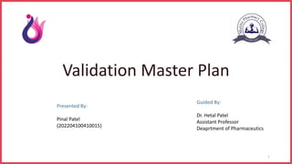 ValidationMasterPlan | PPTX