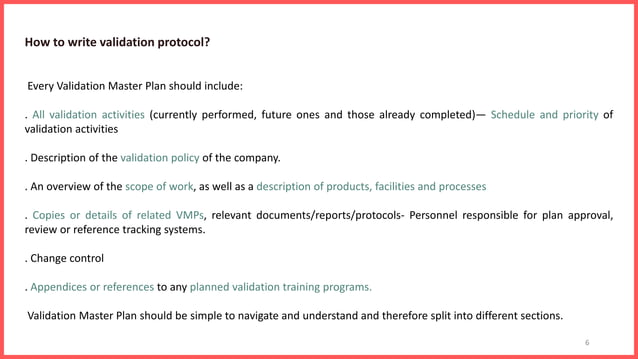 ValidationMasterPlan | PPTX