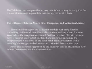 Validation module in mule | PPTX