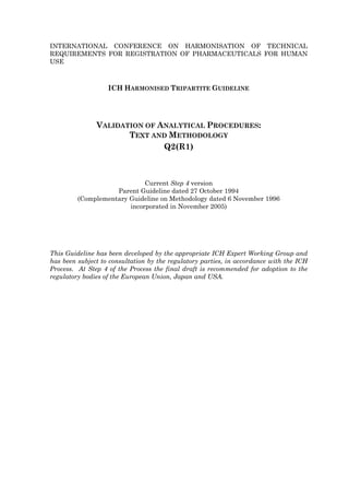 Validation of analytical procedure | PDF