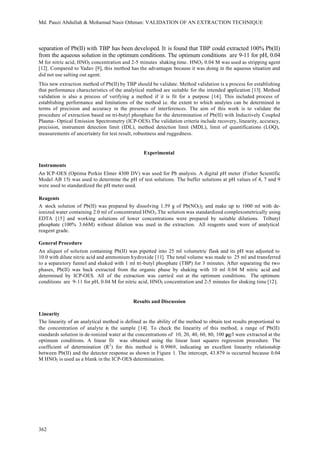 Validation of an extraction technique based on tributyl phosphate | PDF