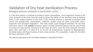 Validation of dry heat sterilization | PPTX