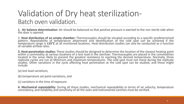 Validation of dry heat sterilization | PPTX | Internet of Things | Internet