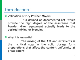Validation of dry_powder_mixer | PPT
