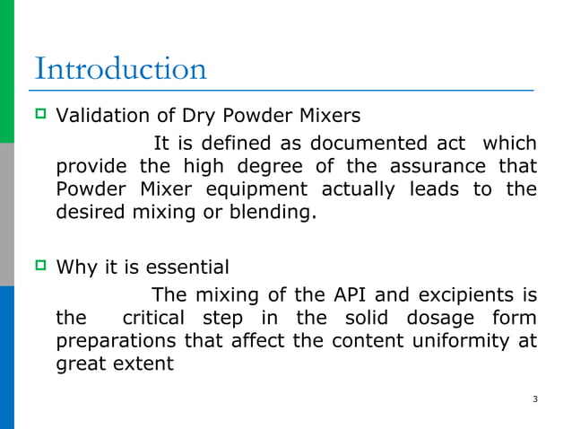 Validation of dry_powder_mixer | PPT