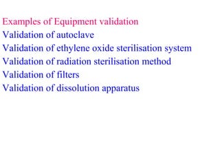 Validation of equipments | PPT