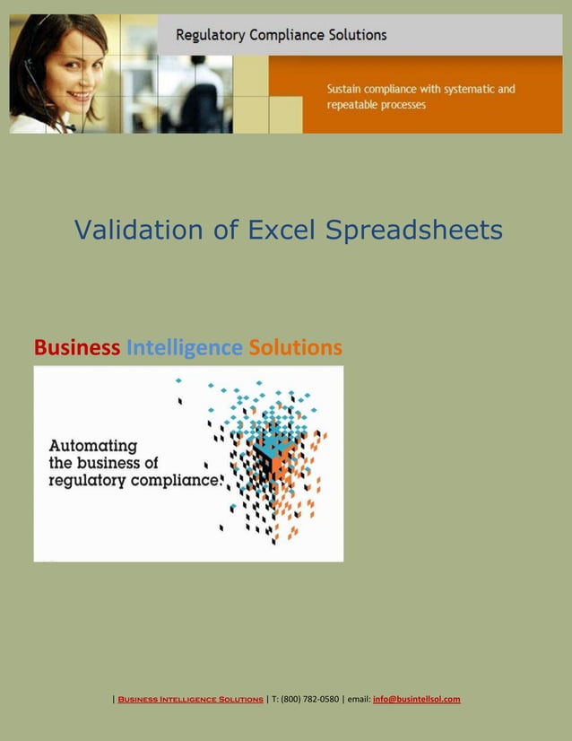 Validation Of Excel Spreadsheets Pdf
