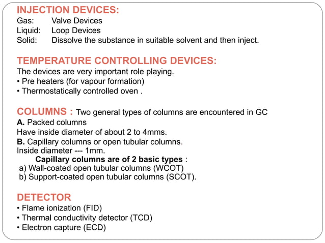 Validation of gc instrument | PPTX | Chemistry | Science