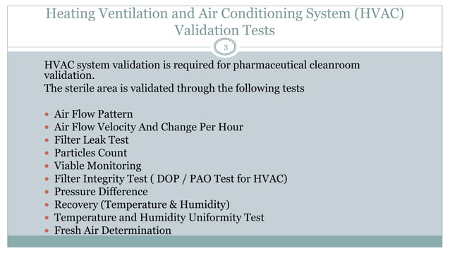 Validation of hvac | PPTX