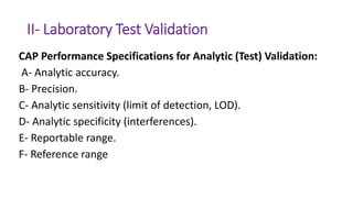 Validation of lab instruments and quantitative test methods | PPTX