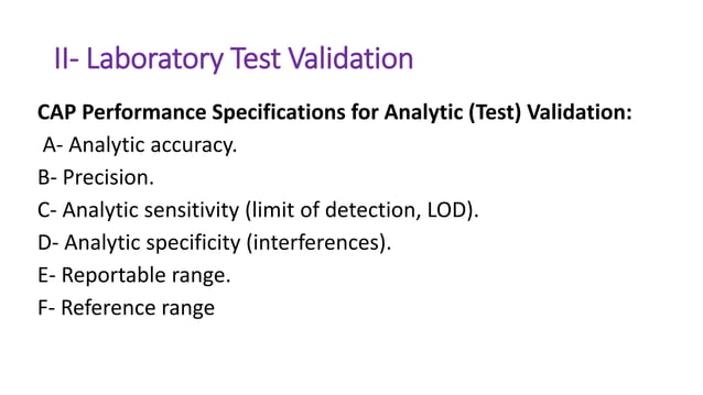 Validation of lab instruments and quantitative test methods | PPTX