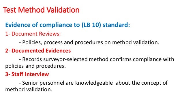 Validation of lab instruments and quantitative test methods