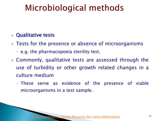 Validation of Microbiological Methods | PPTX