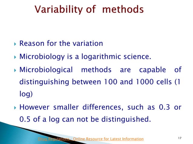 Validation of Microbiological Methods | PPTX