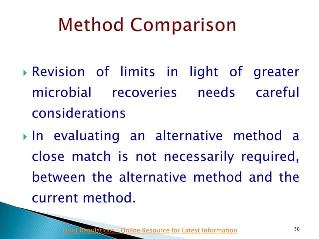 Validation of Microbiological Methods | PPTX