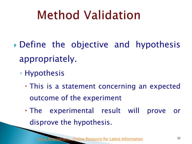Validation of Microbiological Methods | PPTX
