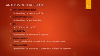 Validation of pharaceutical water system and pure steam | PPTX