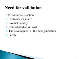 Validation of pharmaceutical | PPTX