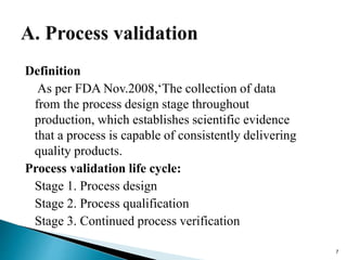 Validation of pharmaceutical | PPTX