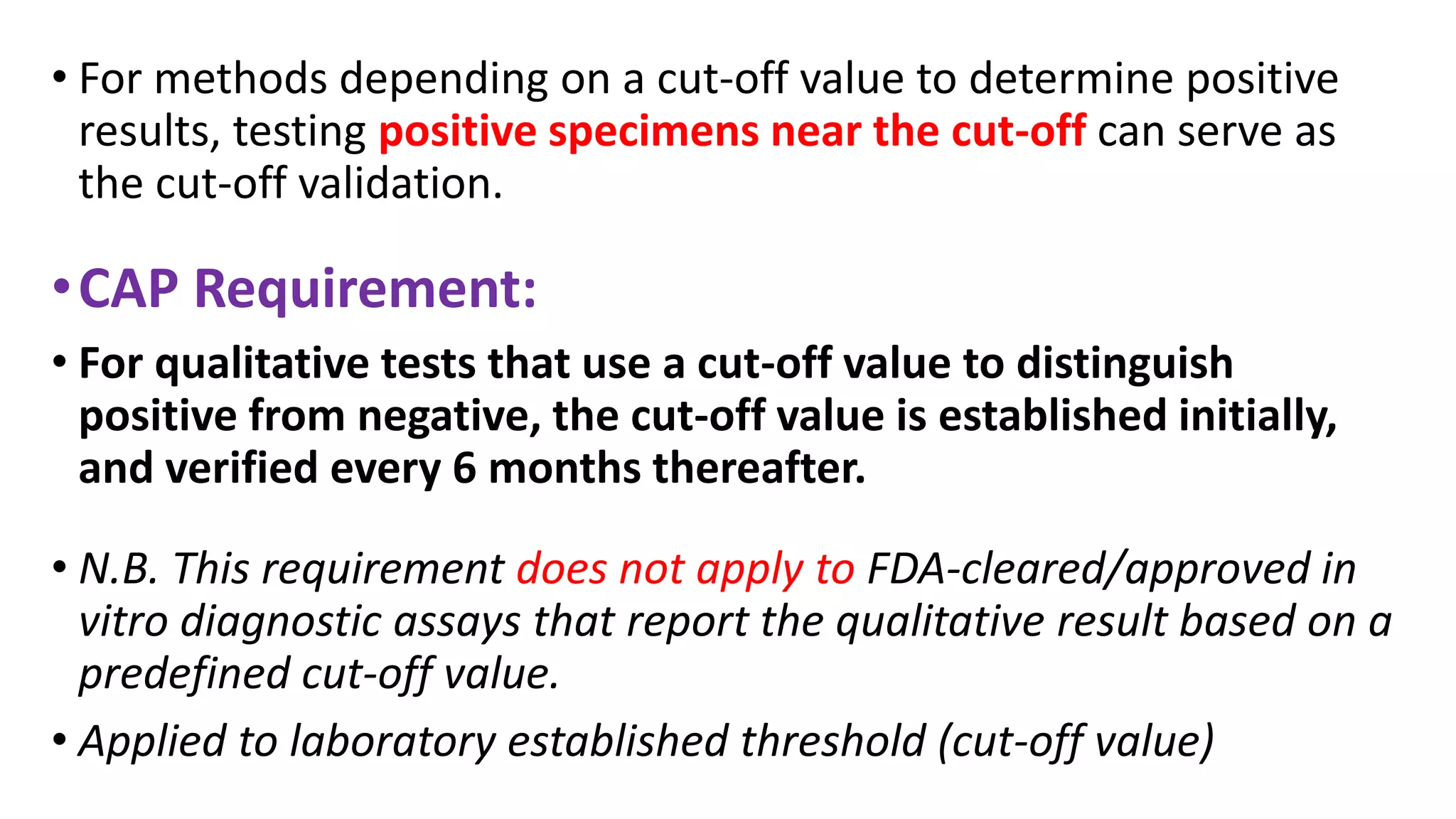 Validation of qualitative lab test methods | PPTX