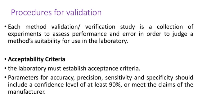 Validation of qualitative lab test methods | PPTX