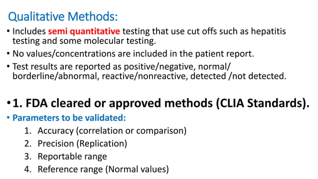 Validation of qualitative lab test methods | PPTX
