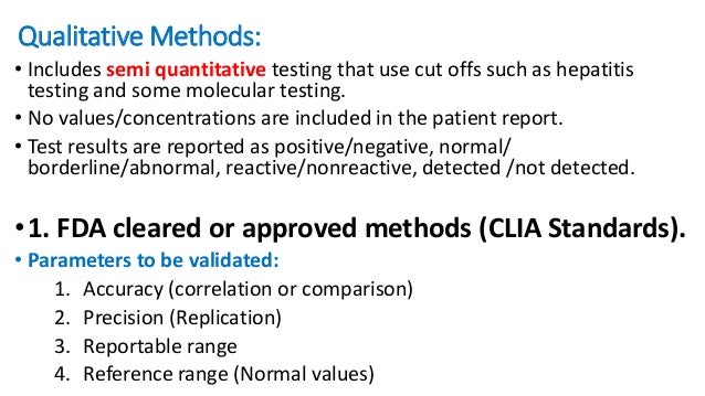 Validation Of Qualitative Lab Test Methods