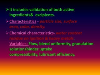 Validation of raw materials | PPSX