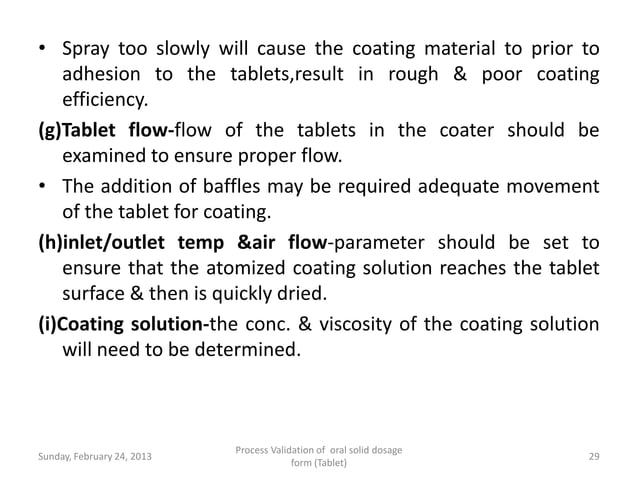 Validation of solid oral dosage form, tablet 1 | PPTX | Pharmaceutical ...