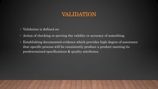 Validation of sterilization | PPTX