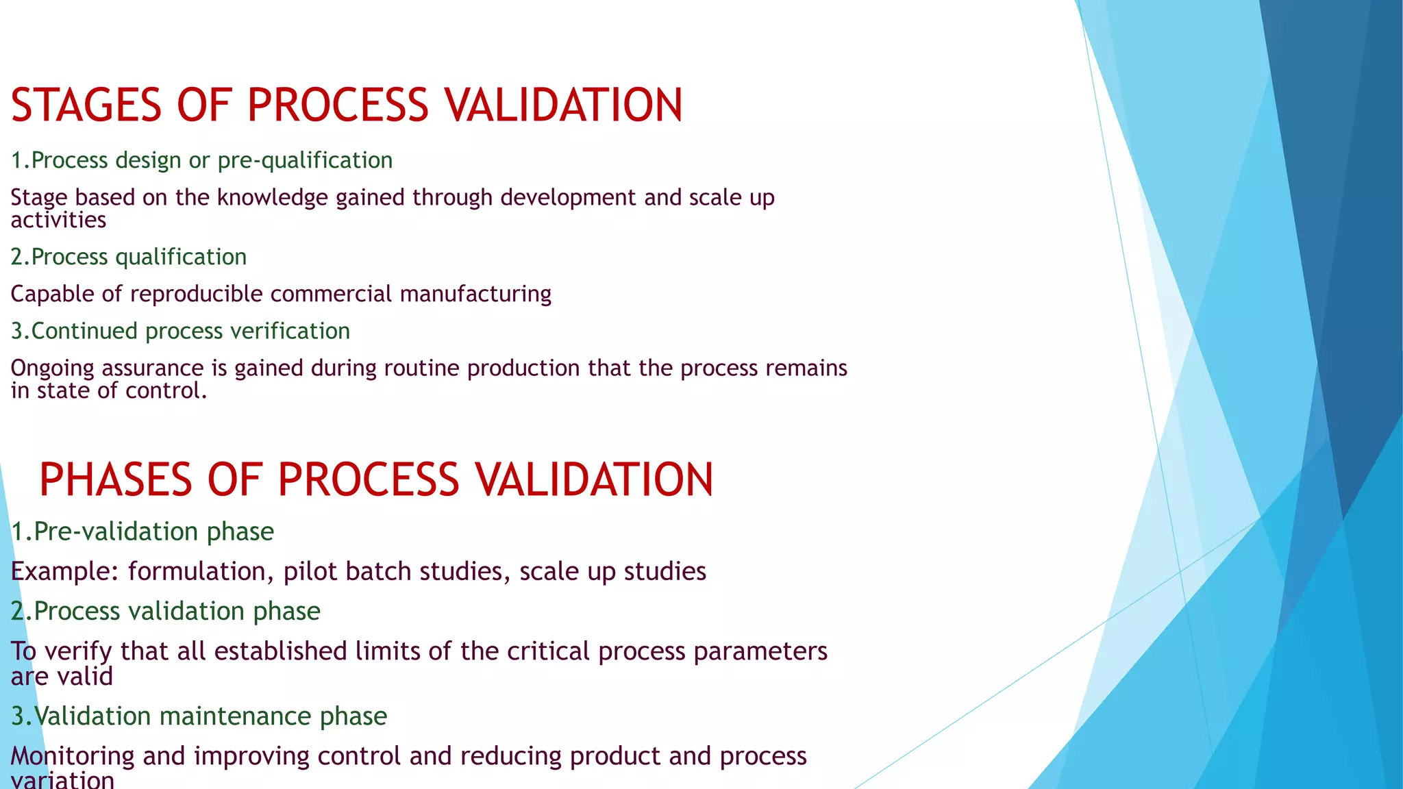Validation of tablet process | PPTX