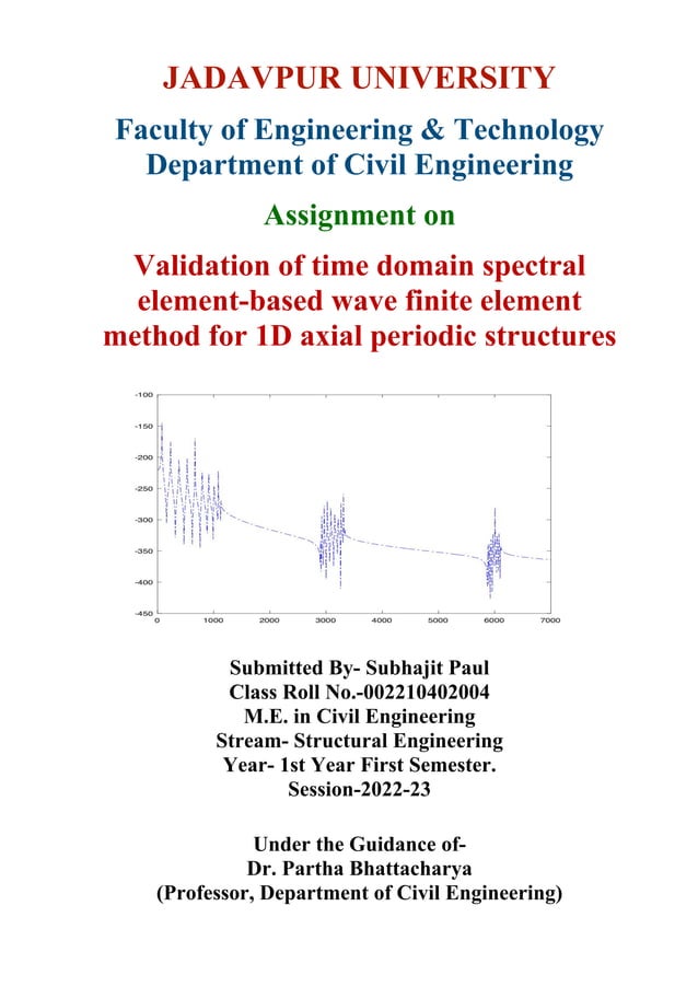Validation Of Time Domain Spectral Element Based Wave Finite Element