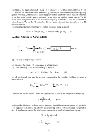 Validation of time domain spectral element-based wave finite element method for 1D axial ...