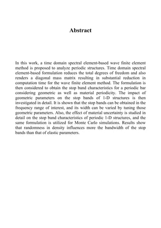 Validation of time domain spectral element-based wave finite element method for 1D axial ...