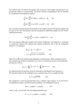 Validation of time domain spectral element-based wave finite element method for 1D axial ...
