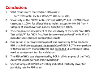 Validation of toyo tests for hcv eng mof 9 | PPT