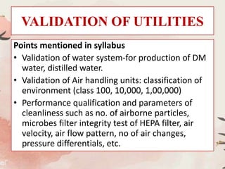 Validation of utilities | PPTX